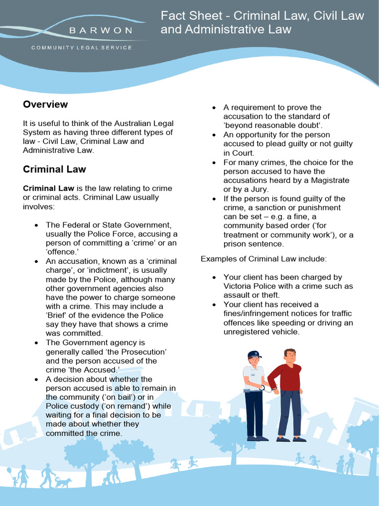 Fact Sheet Criminal Civil and Administrative Law | PDF | Crimes | Crime & Violence