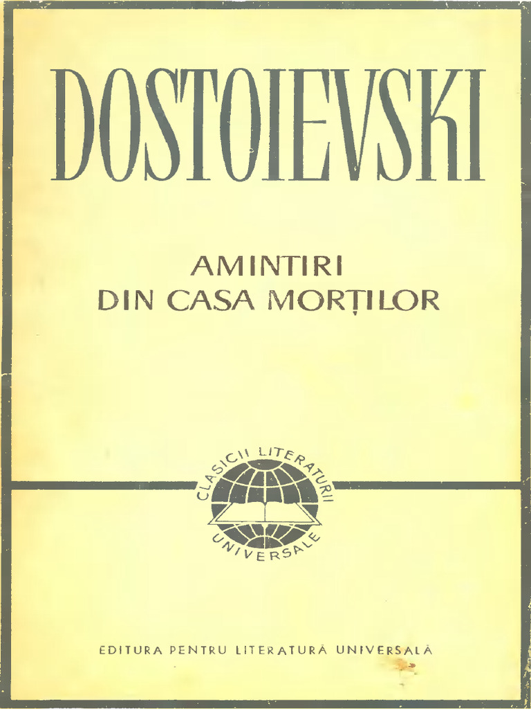 Dostoievski Amintiri Din Casa Mortilor | PDF