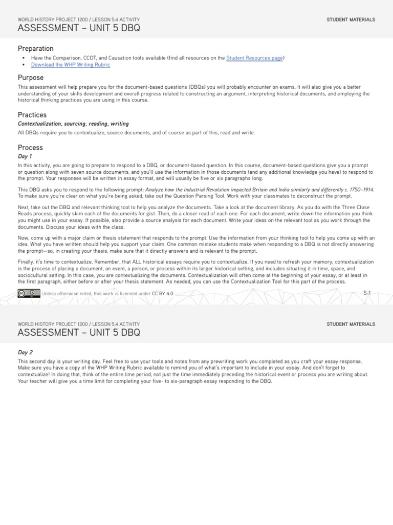 DBQ Assessment: Industrial Revolution Impact | PDF | Industrial ...