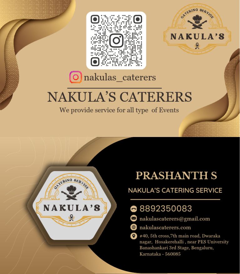 NAKULA’S CATERERS PRASHANTH | PDF