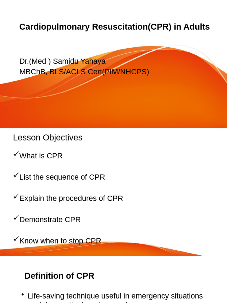 Cardiopulmonary Resuscitation | PDF | Cardiopulmonary Resuscitation | Medical Specialties