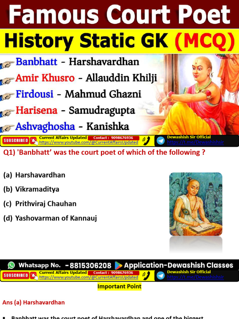 Notable Court Poets in Indian History | PDF