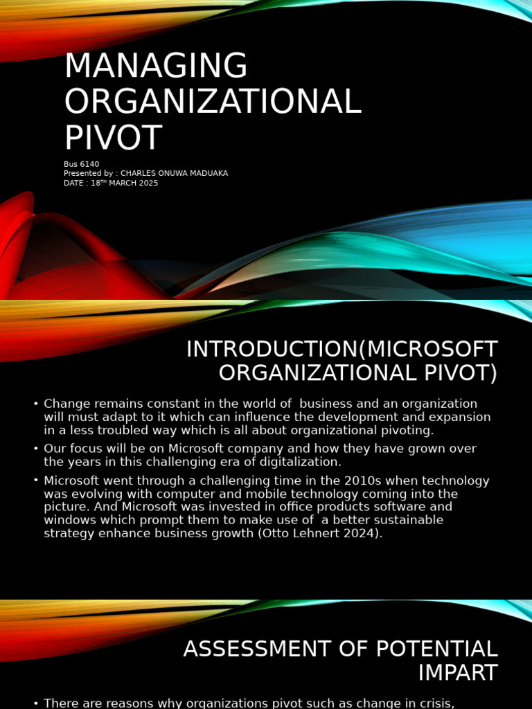 Bus 6140 Managing Organizational Pivot Charles Maduaka | PDF ...