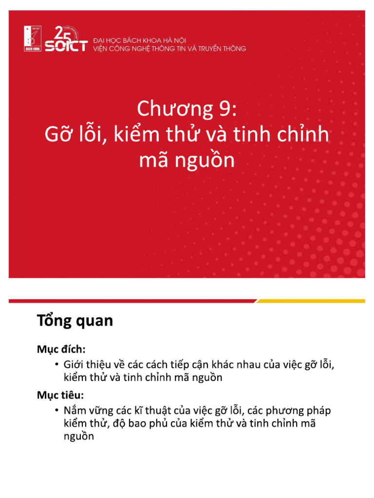 Lec9._Go_loi__kiem_thu_va_tinh_chinh_ma_nguon | PDF