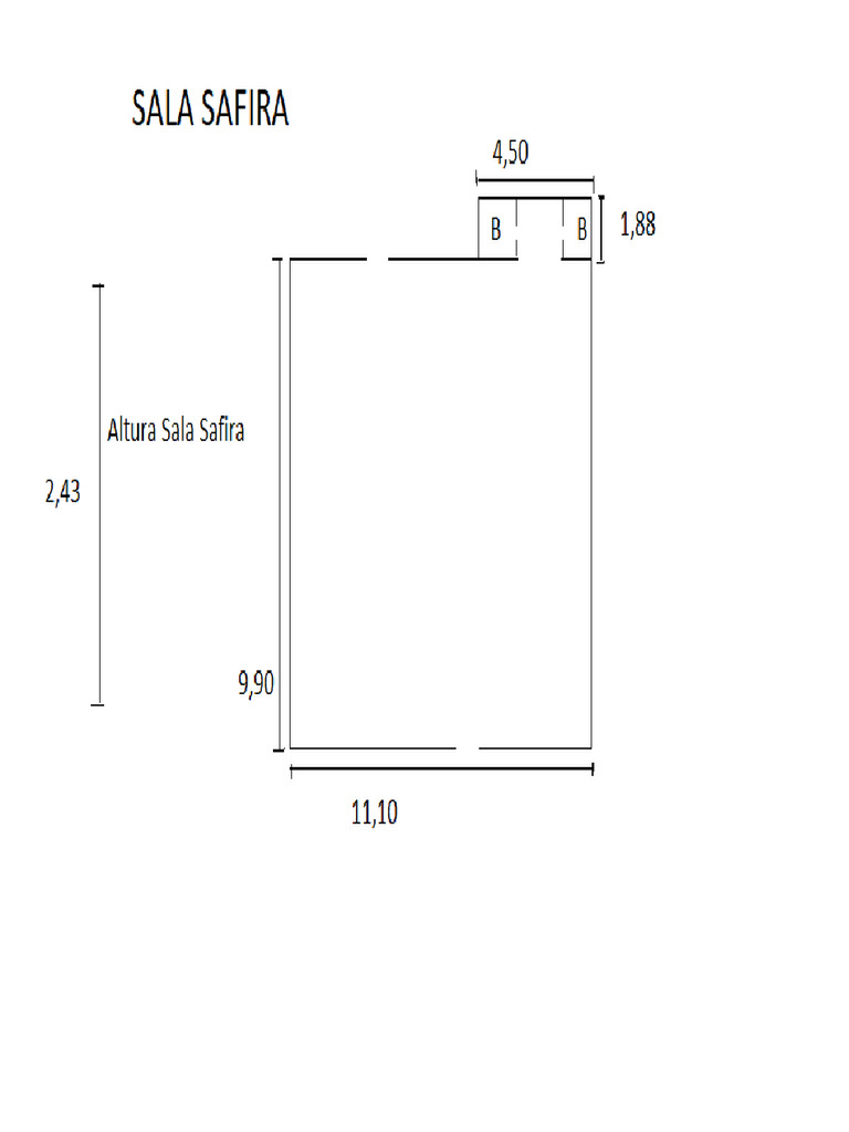 Medidas Da Sala Safira | PDF