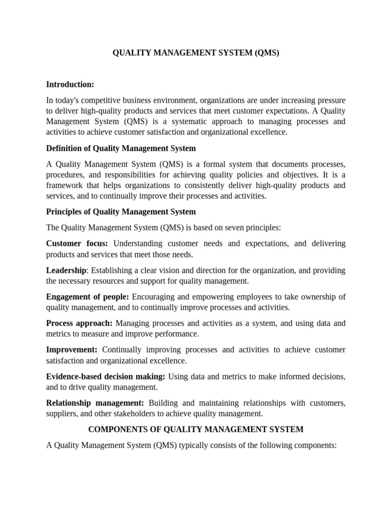 Understanding Quality Management Systems | PDF | Quality Management | Quality Management System