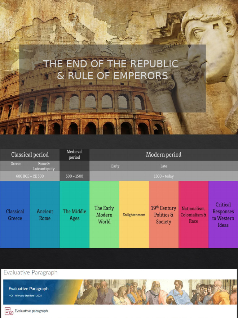 The End of The Republic & Rule of Emperors: Unit 2, Lecture 2 | PDF ...