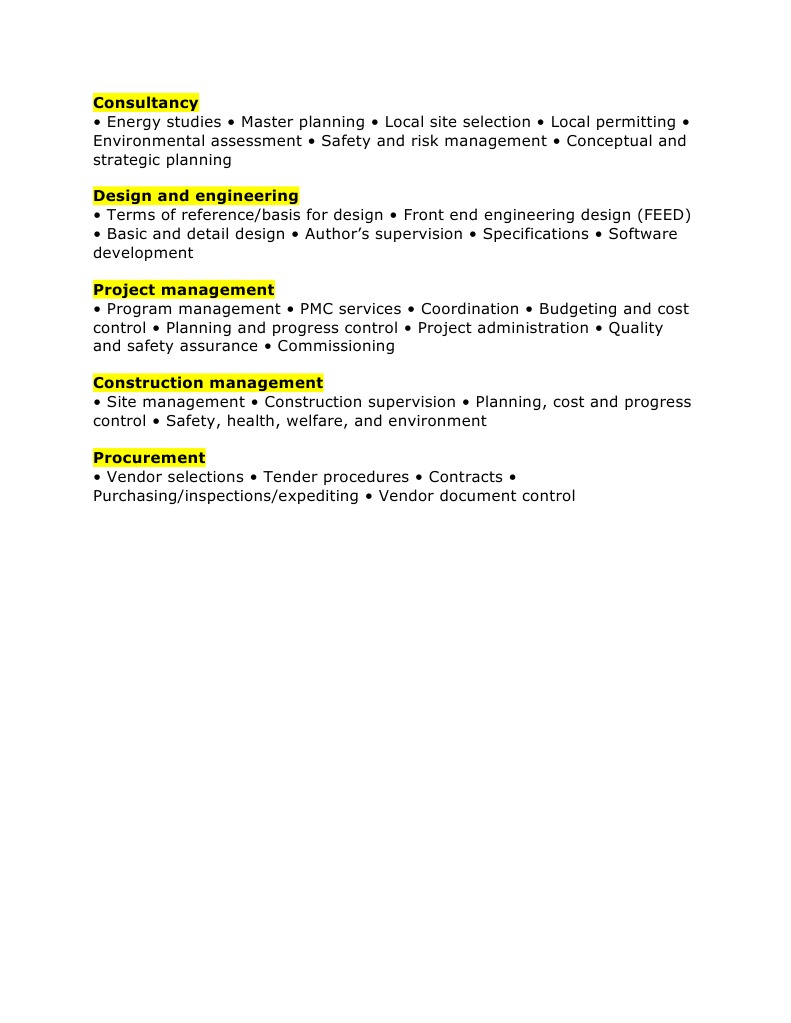 Comprehensive Consultancy and Project Management Services | PDF