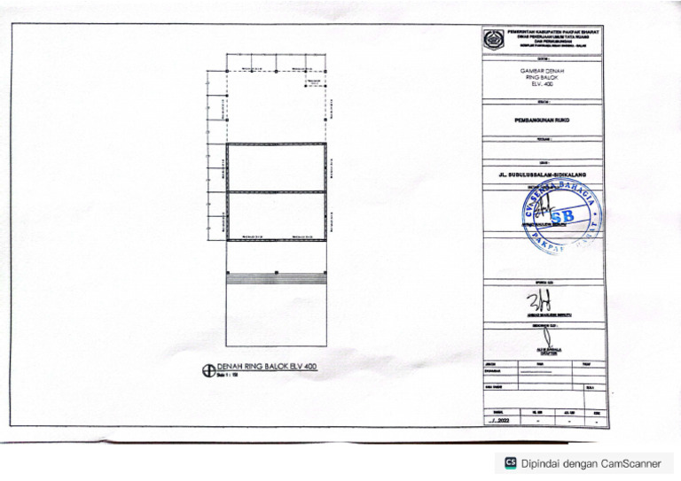 Denah Ring Balok El 400 | PDF