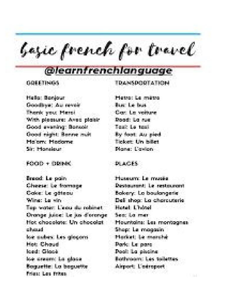 Images French Notes | PDF