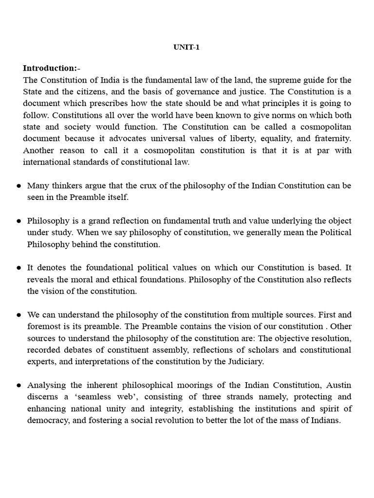 Philosophy of the Indian Constitution | PDF | Political Science | Justice