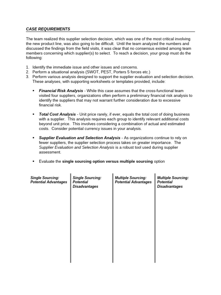 Case Study Requirements | PDF | Risk | Risk Management