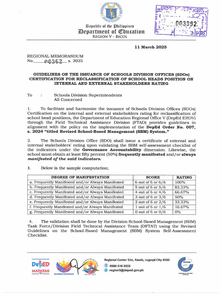 RM - 00362 S - 2025 - Guidelines On The Issuance of Schools Division ...