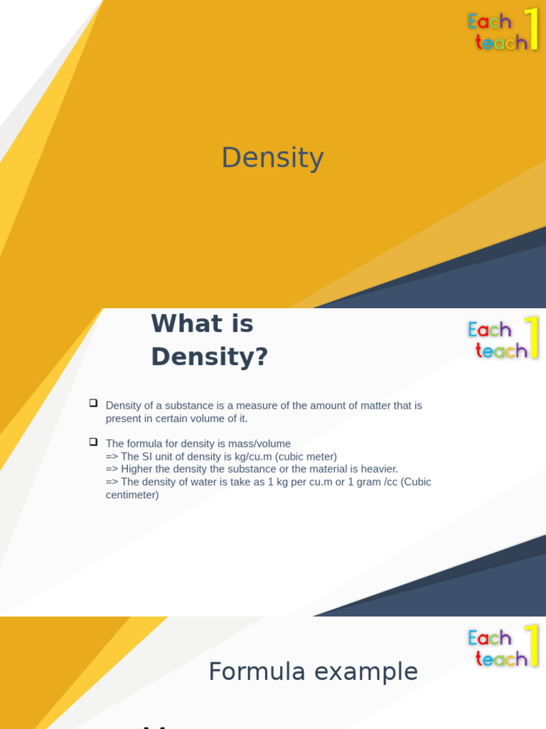 Understanding Density and Its Applications | PDF