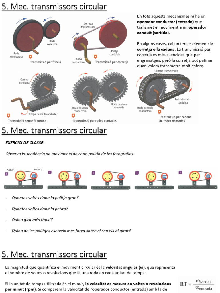 Mecanismes de Transmissió Circular | PDF