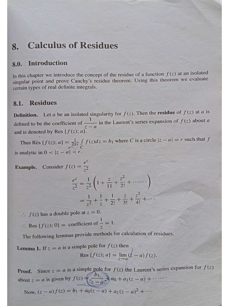 Module 3 Residues and Residue Theorem Integrals | PDF