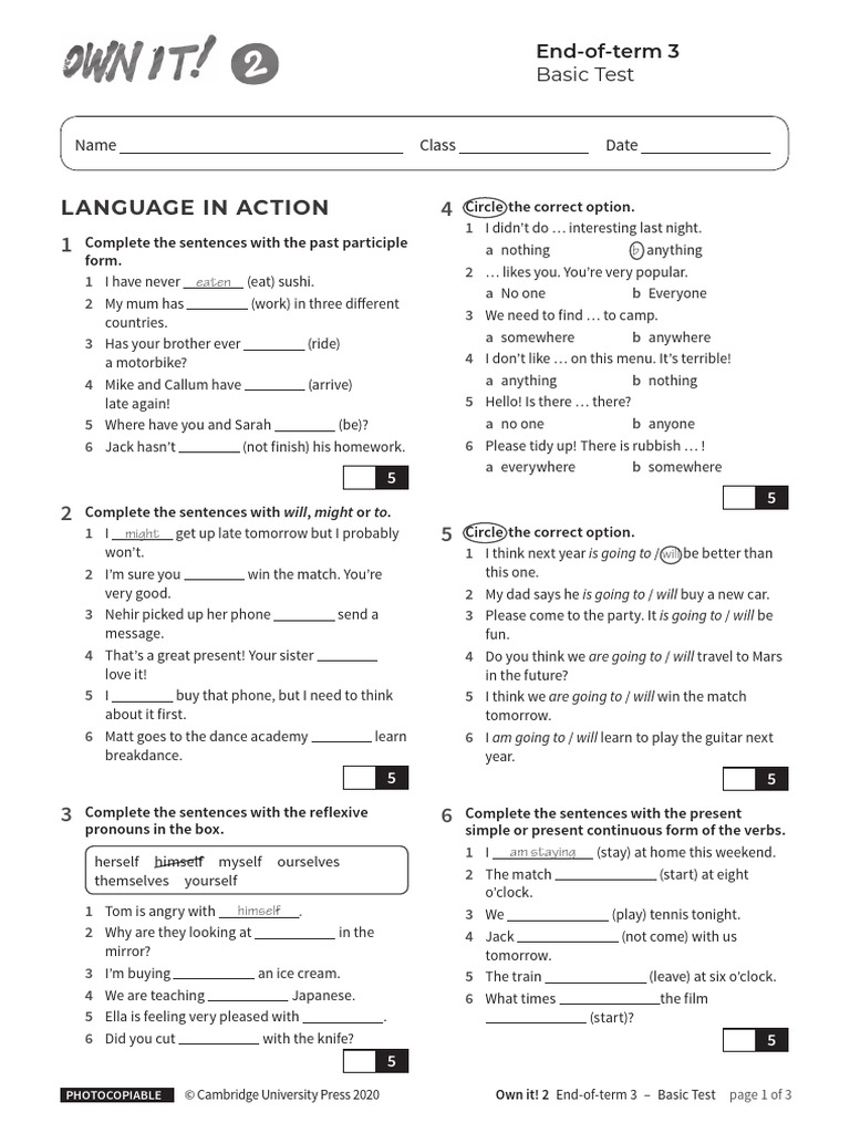 Term3 Basic Without Answers | PDF | Smartphone | Linguistics