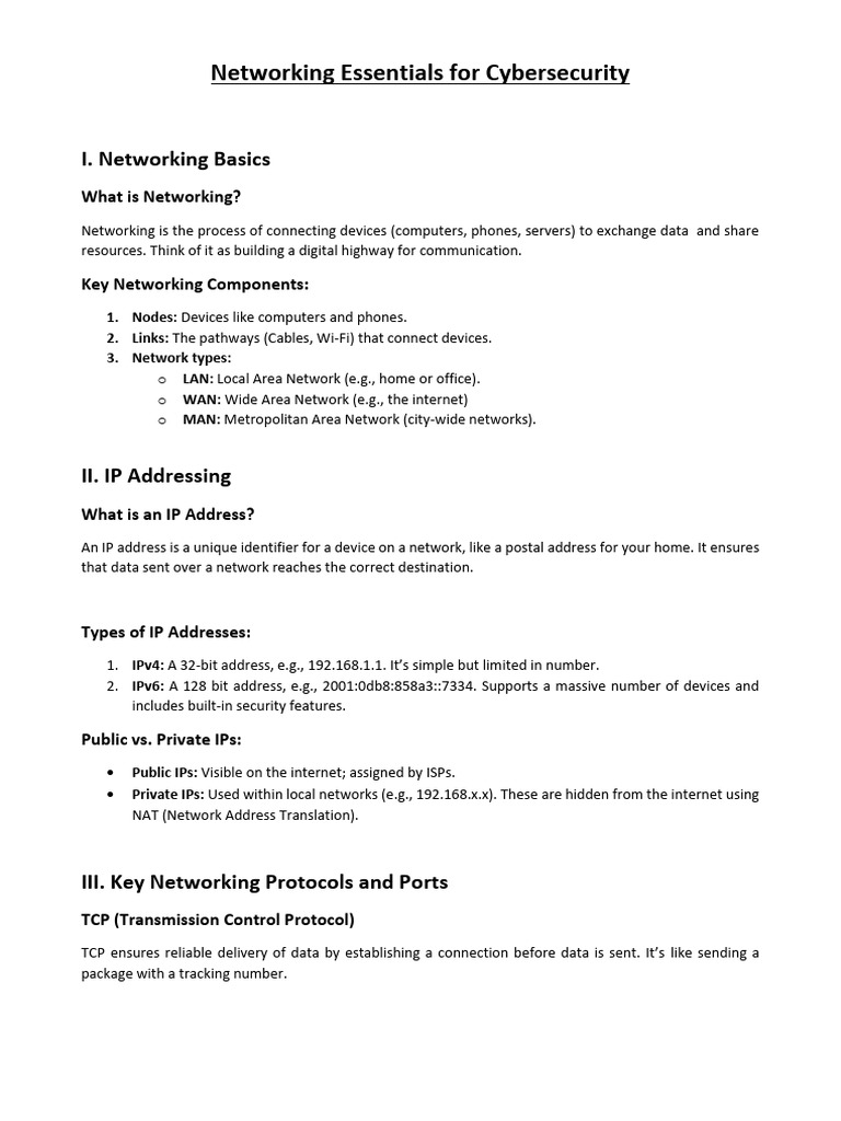 Networking Essentials for Cybersecurity | PDF | Computer Network | File ...