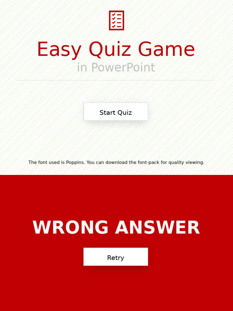 PowerPoint Quiz Game Template | PDF