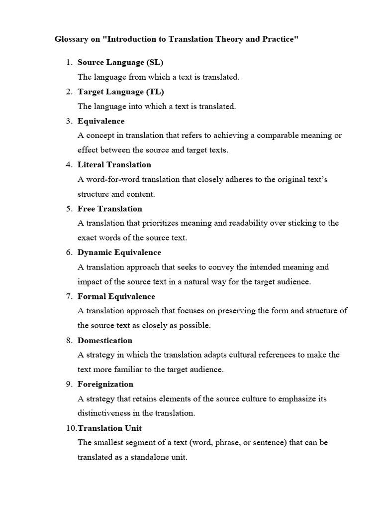 1 The History and Development Stages of Translation Theory and Practice ...