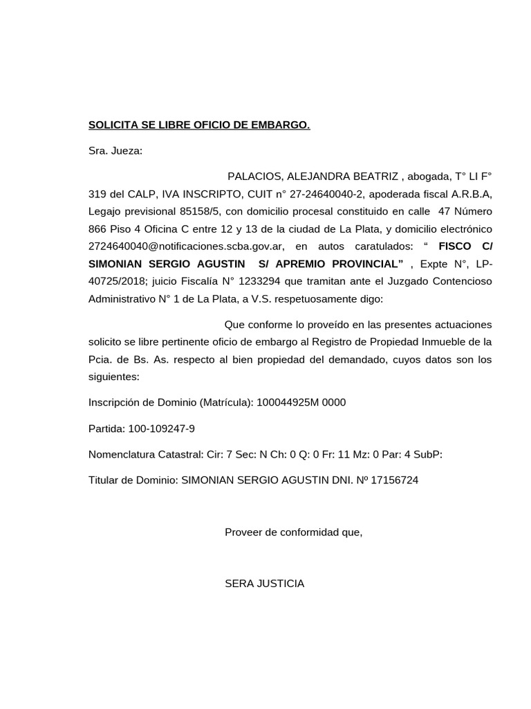 Solicita Se Libre Oficio Electronico | PDF