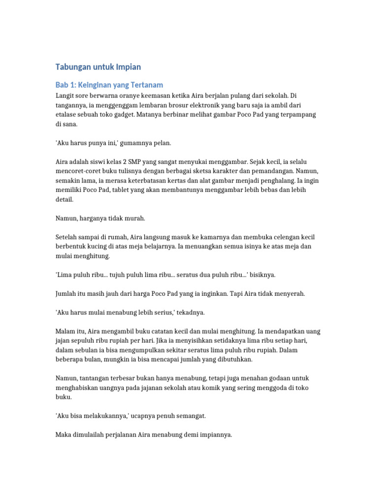 Tabungan Untuk Impian | PDF
