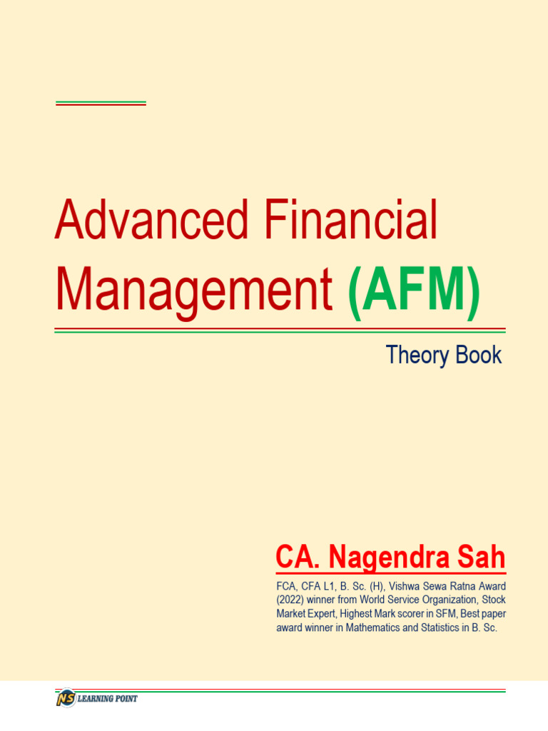 AFM Theory Nagendra Sah | PDF | Capital Structure | Dividend