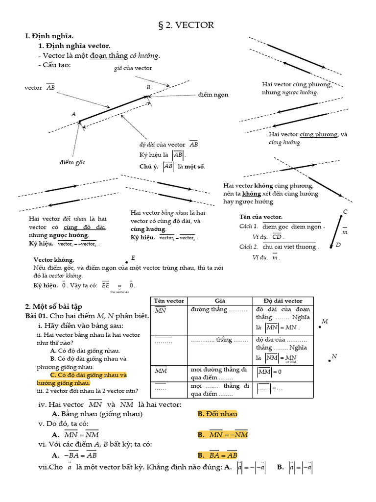 2 Vectors (Definition) | PDF