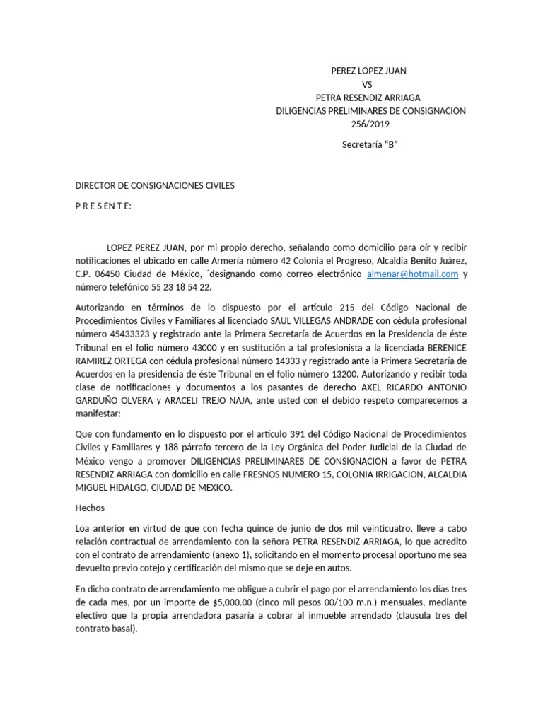 Escrito Consignación 2 TGP II | PDF | Gobierno | Justicia