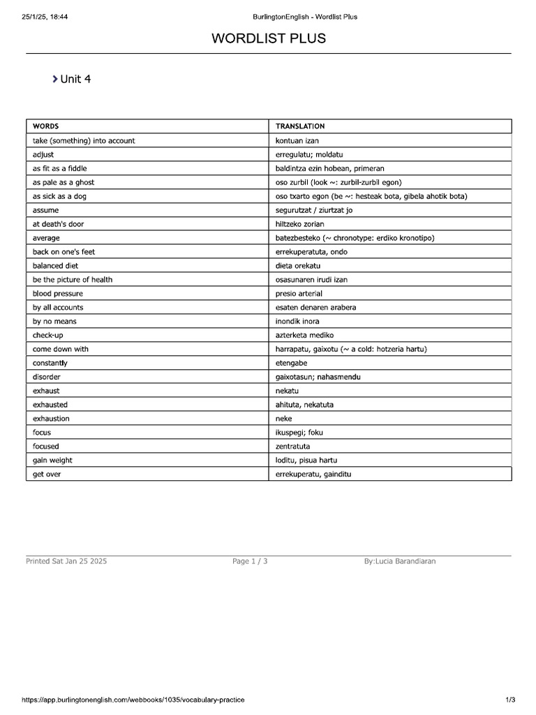 Unit 4 Vocab. | PDF