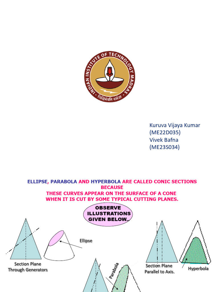 Conic Sections: Ellipse, Parabola, Hyperbola | PDF | Ellipse ...