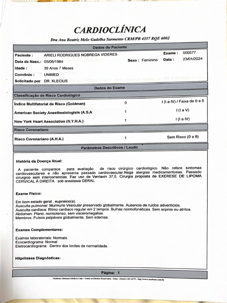 Risco Cirúrgico | PDF