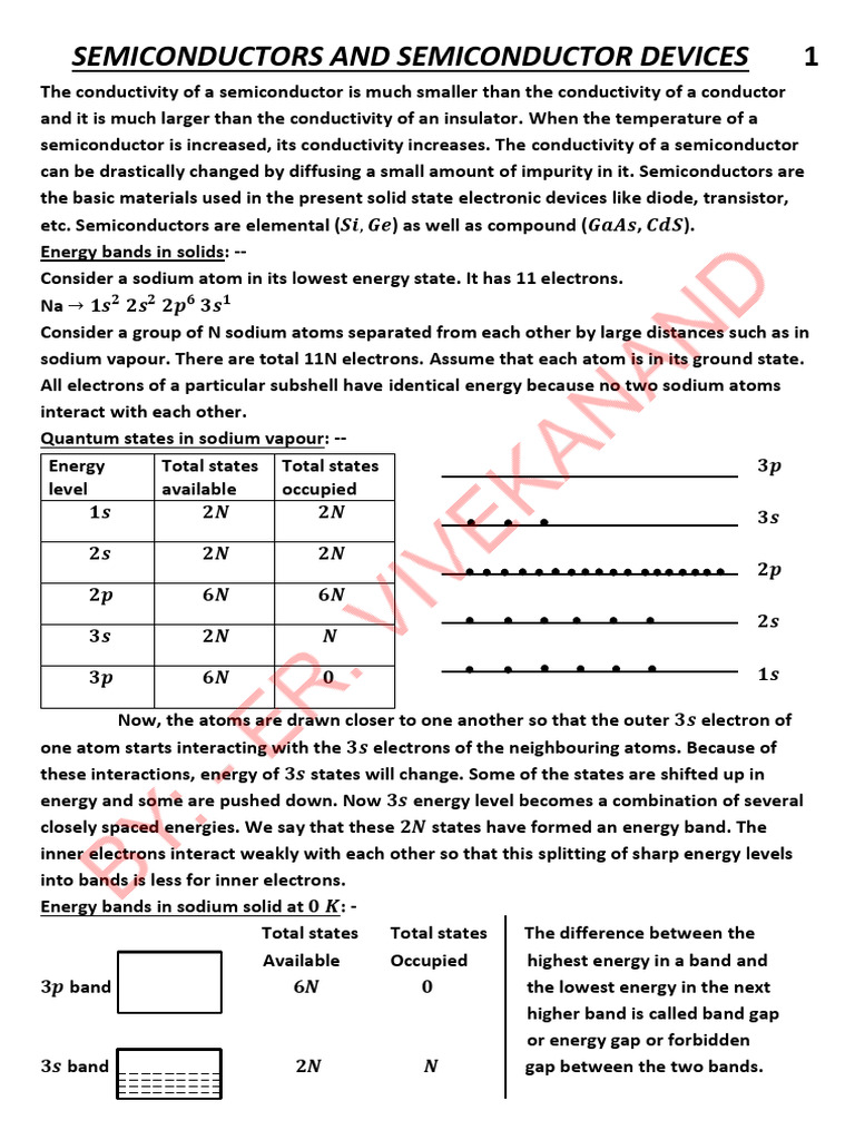 16 Semiconductor and Semiconducting Devices | PDF | P–N Junction | Semiconductors
