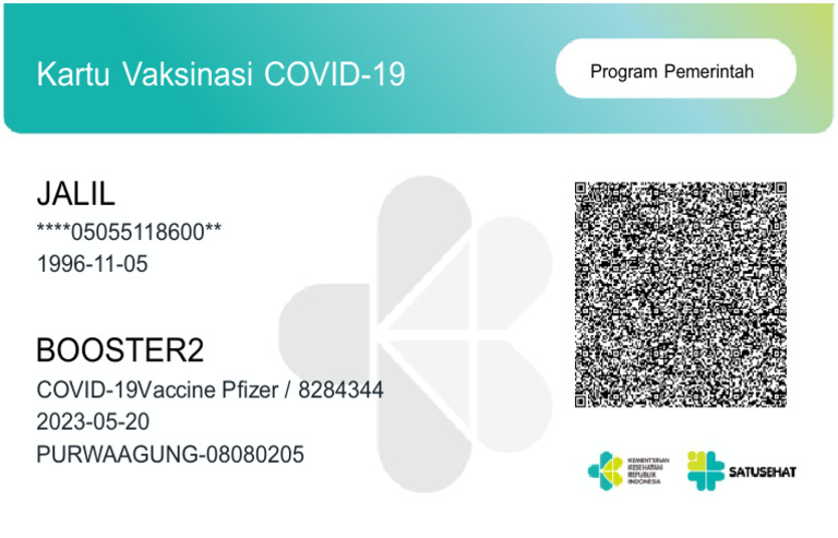 Sertifikat Vaksin Booster2 Jalil | PDF