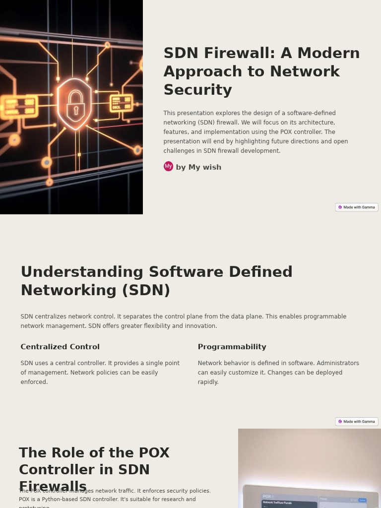 SDN Firewall A Modern Approach To Network Security | PDF | Computer Network | Firewall (Computing)