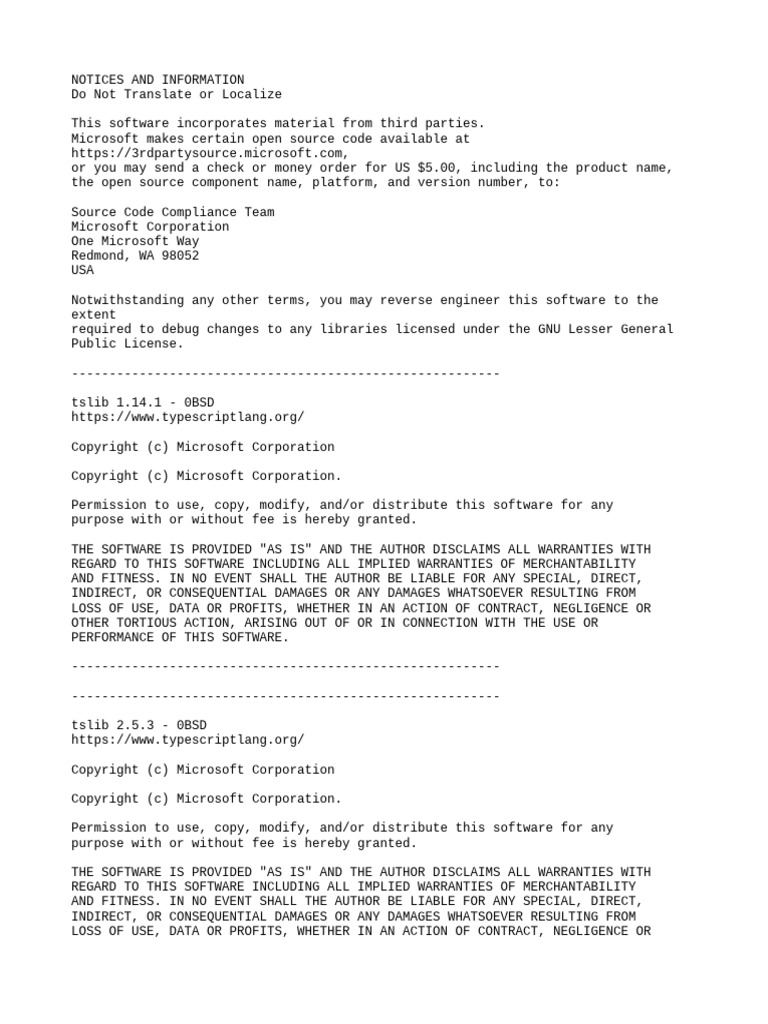 OSS Notice | PDF | License | Derivative Work