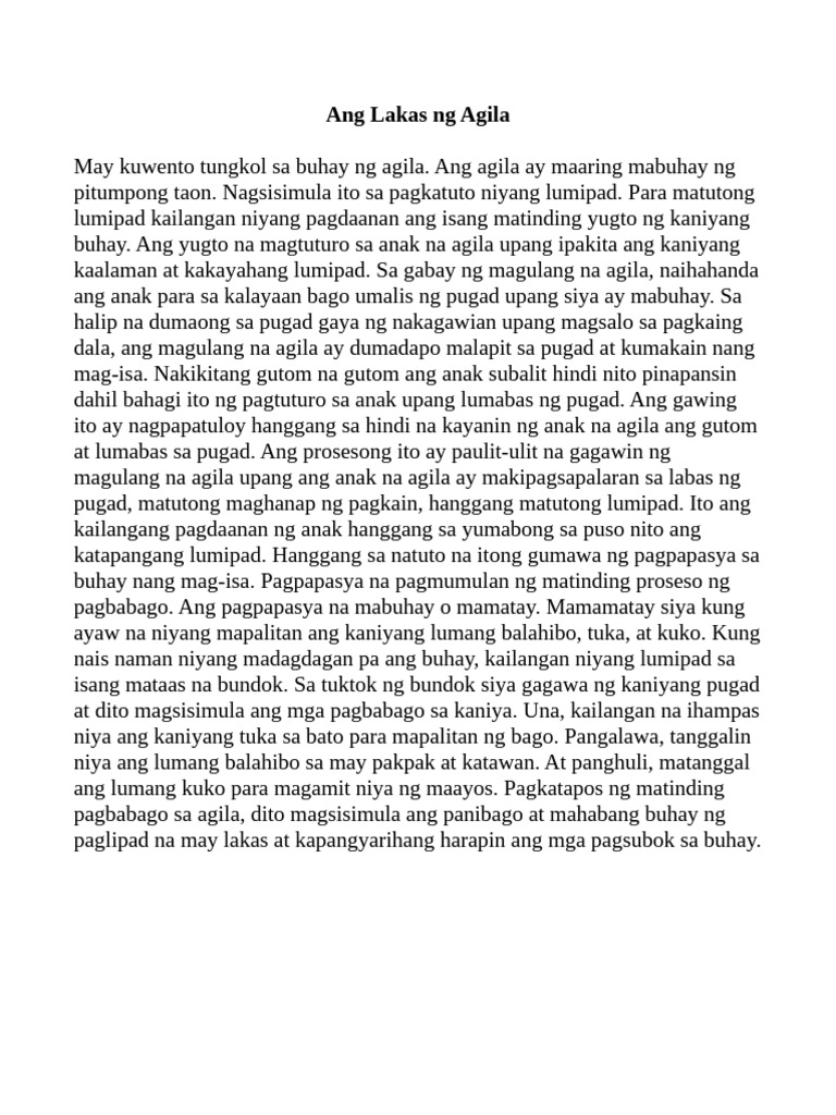 Ang Lakas NG Agila | PDF