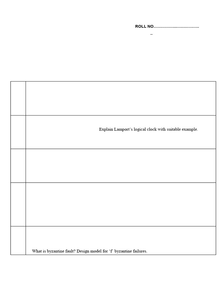 CST-019 Distributed Systems Exam 2024 | PDF | Database Transaction ...