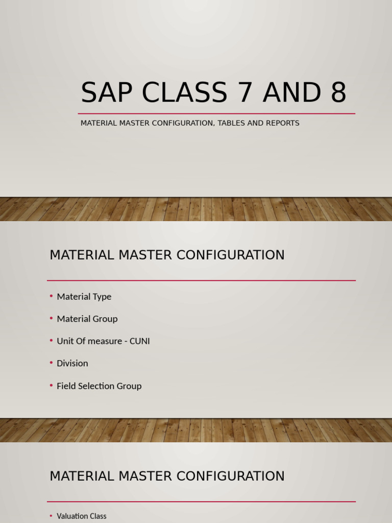 SAP Material Master Config Guide | PDF | Computing | Business