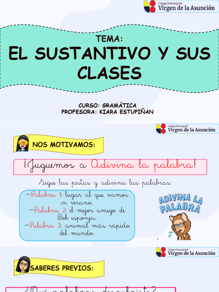 Clase 2 El Sustantivo y Sus Clases | PDF