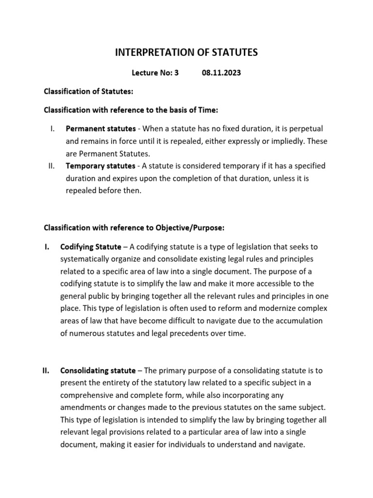 Classification of Statutes | PDF | Taxes | Crimes