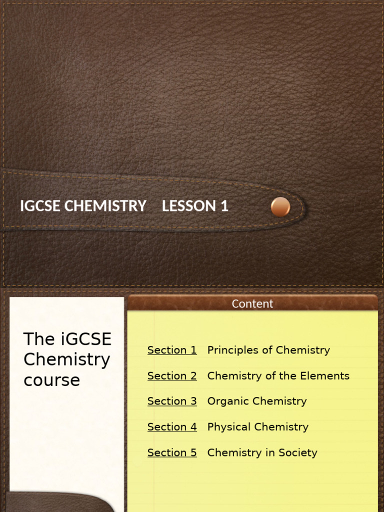 Igcsechemistrysection1lesson1 231013044525 15baa6cc | PDF | Atoms | Isotope