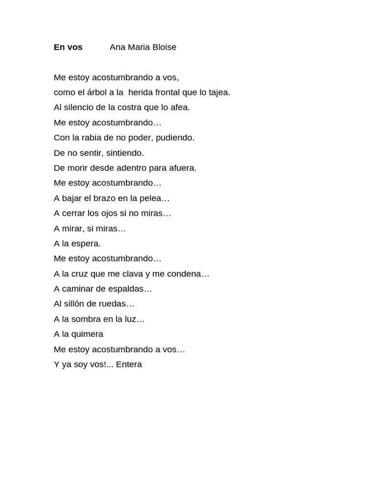 En Vos Ana Maria Bloise | PDF