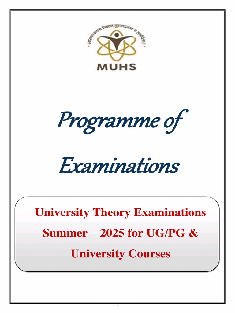 Summer 2025 Theory Examination Schedule (Tentative) 22032025 | PDF