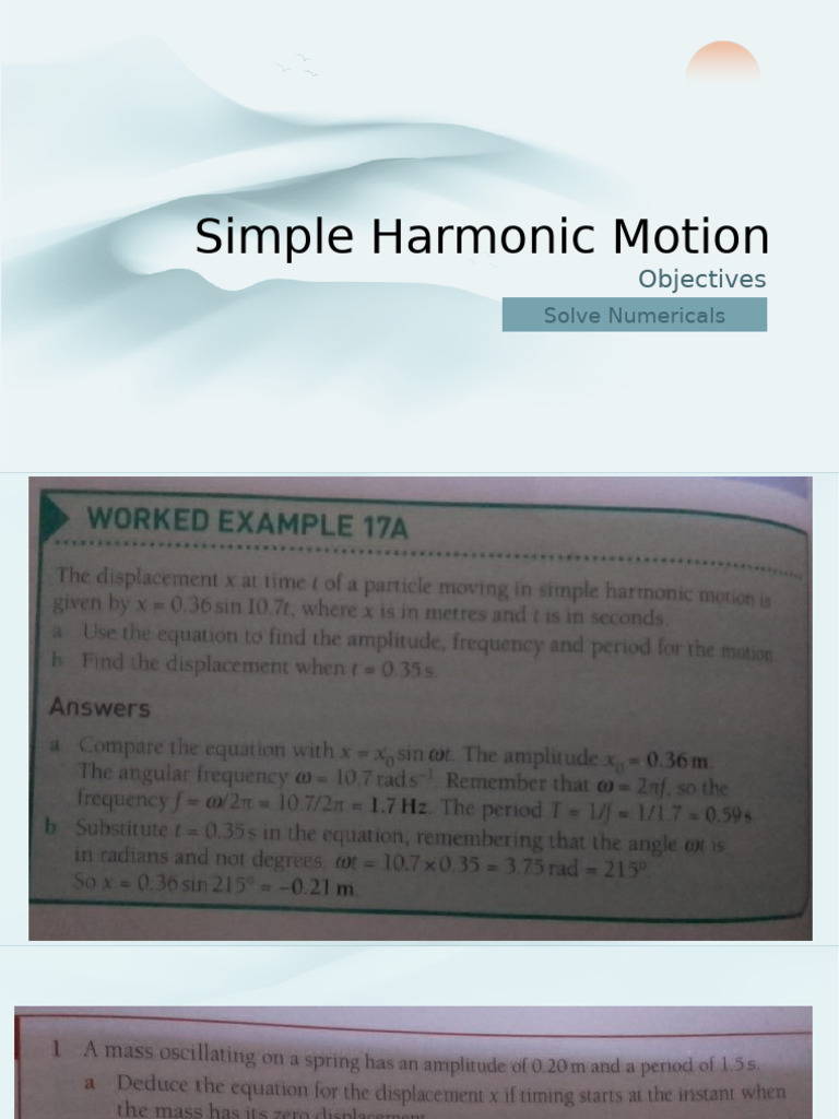 Simple Harmonic Motion | PDF
