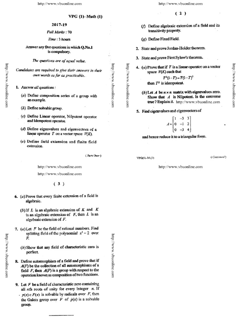 pg1 Math1 2017 19 | PDF
