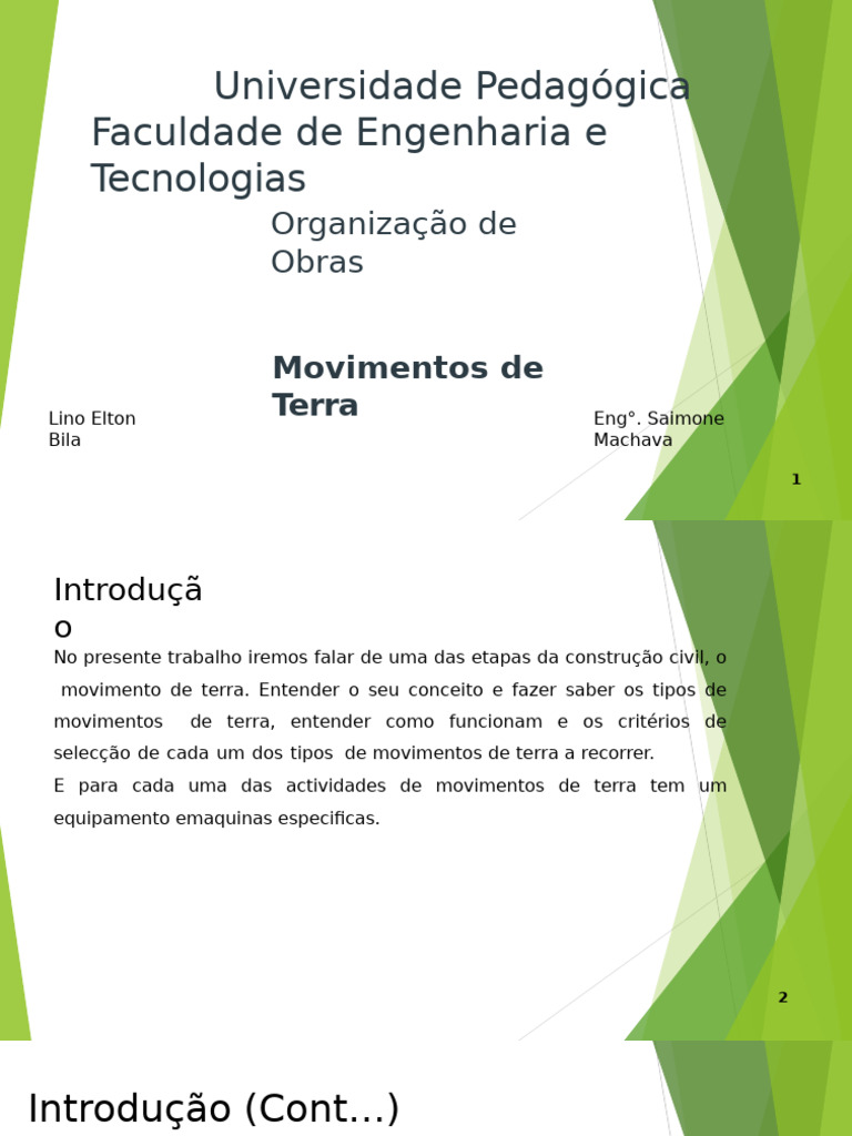 Organizacao de Obra - Movimentos de Terra | PDF | Solo | Rochas (Geologia)