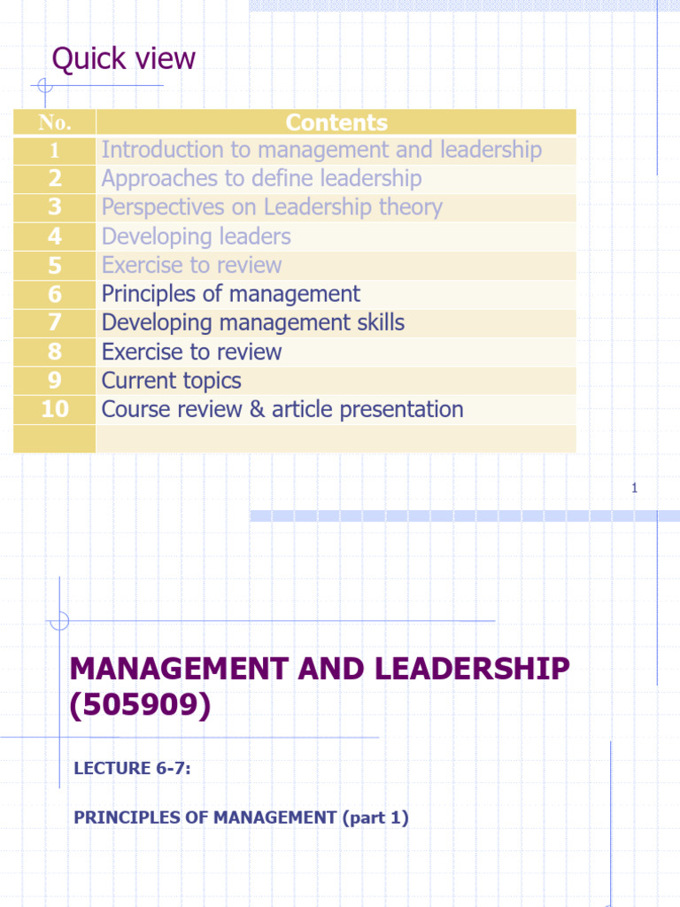 06-Lecture06-07 Principles of Management | PDF | Organizational Structure | Job Satisfaction