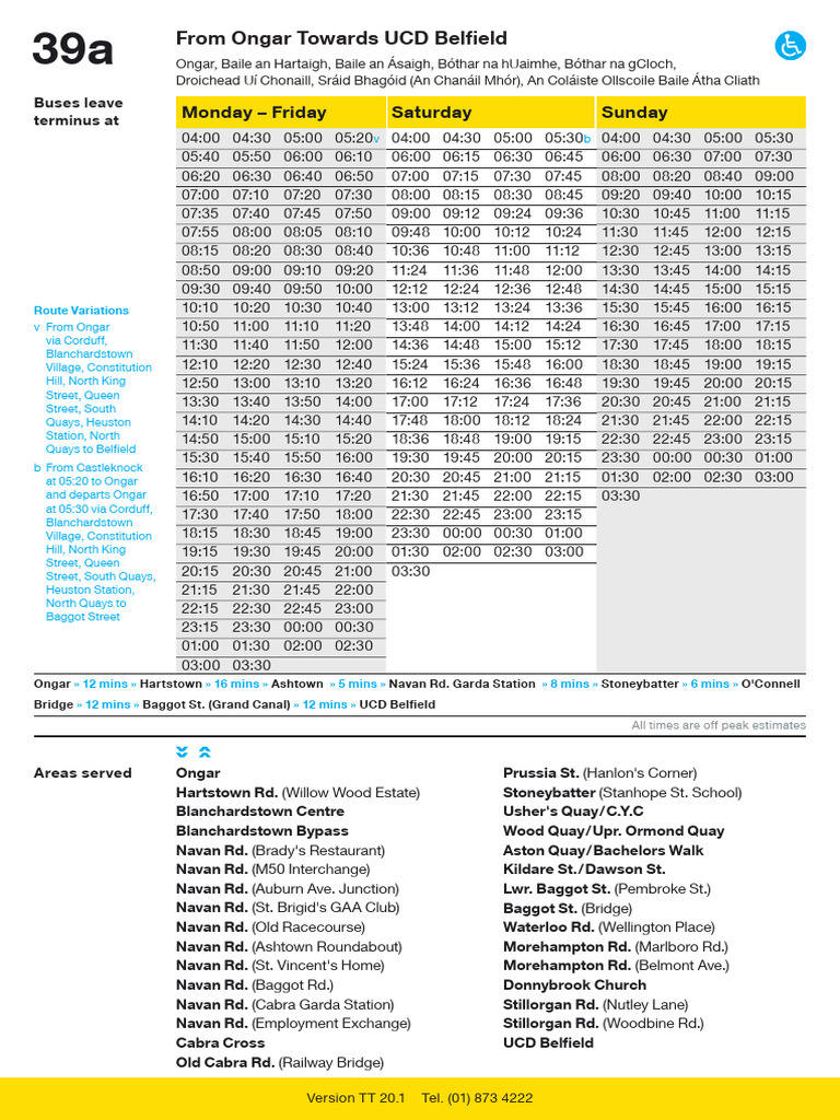 Route 39a | PDF | Universities And Colleges | County Dublin
