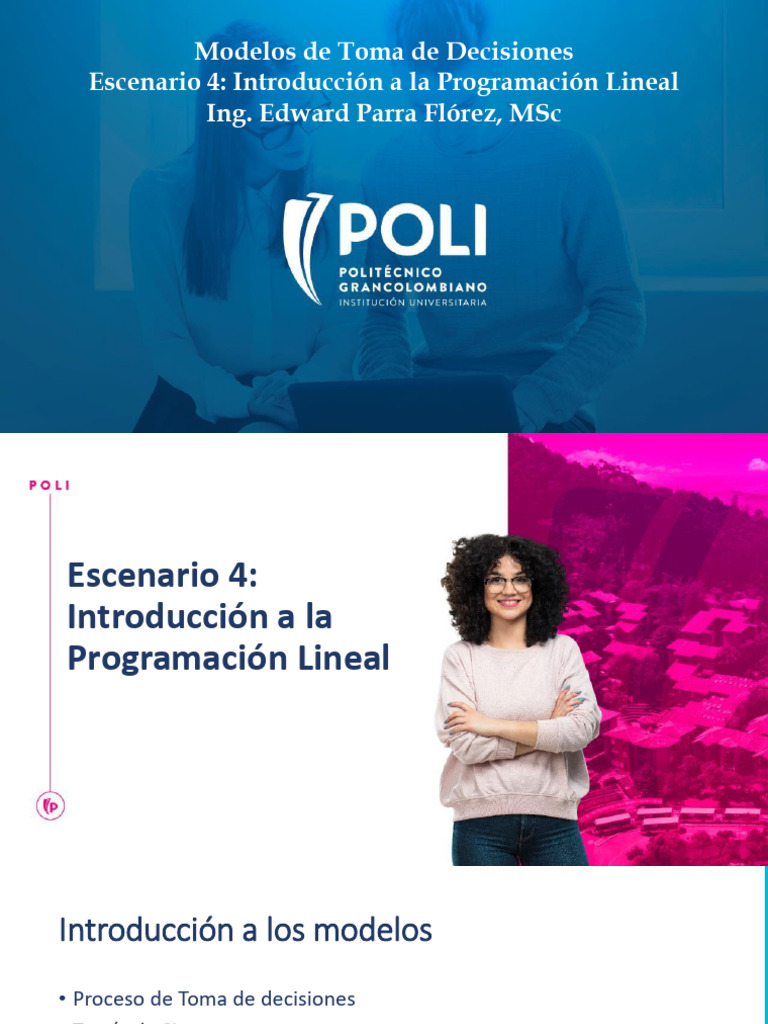 Escenario 4 - Programación Lineal | PDF | Programación lineal | Toma de decisiones